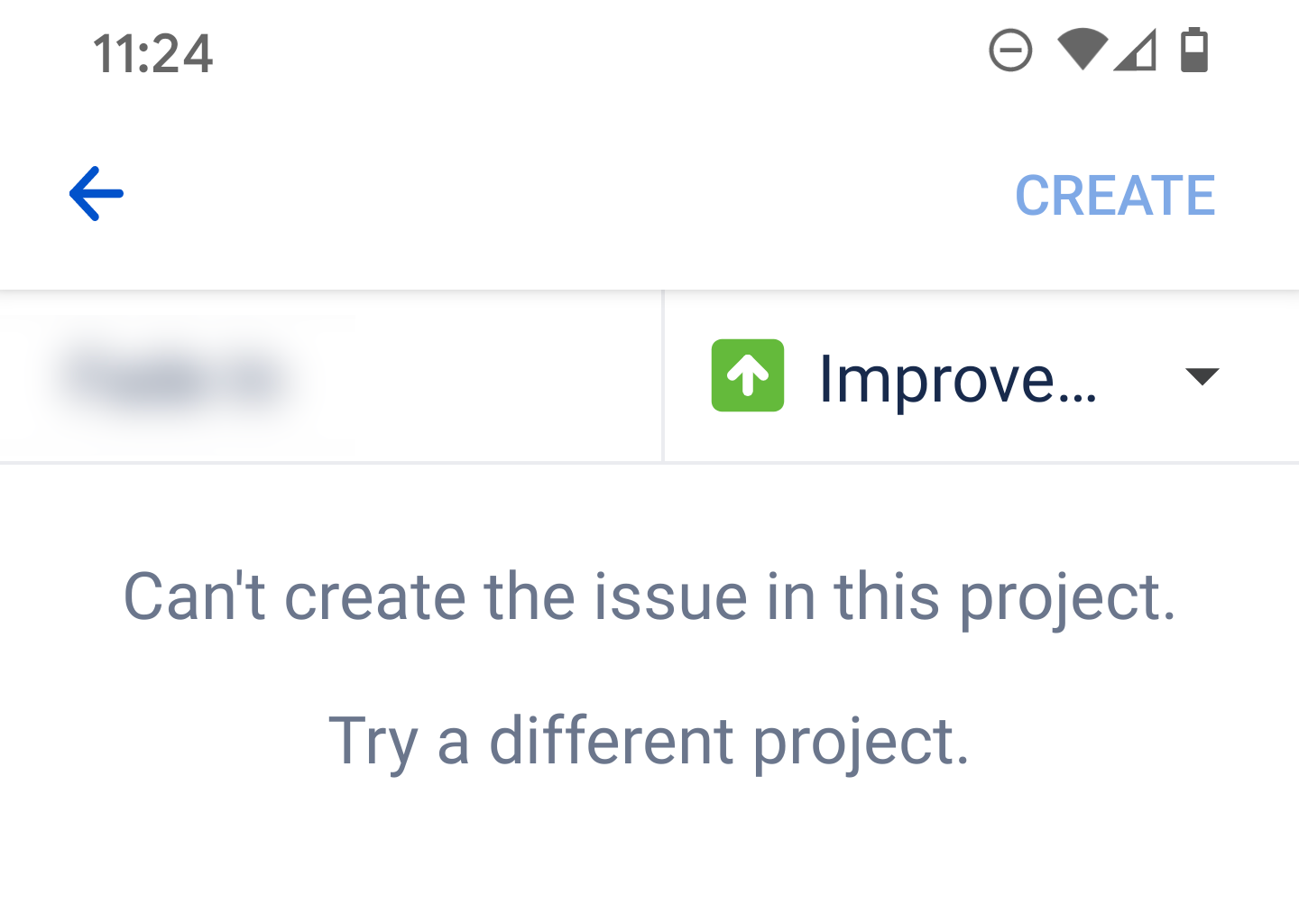 Solved: Warning or error when trying to create an issue in...