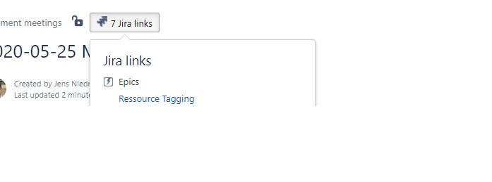 Jira Links in Confluence Header