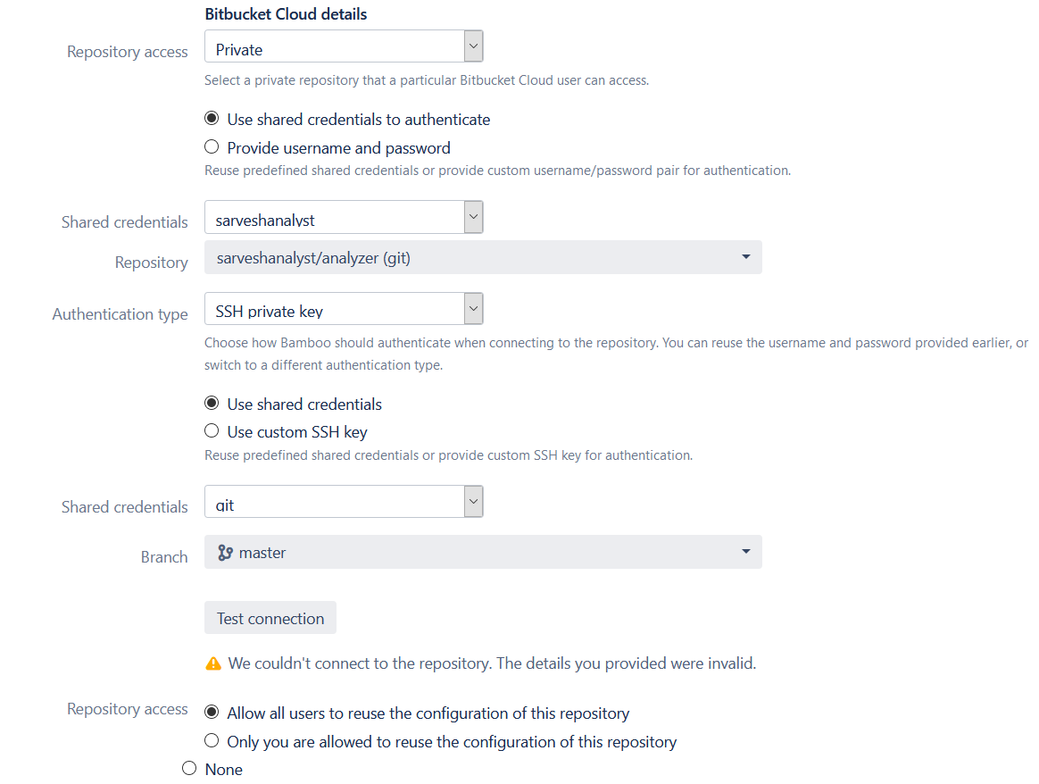 Solved: why test connection failed during repository add o...