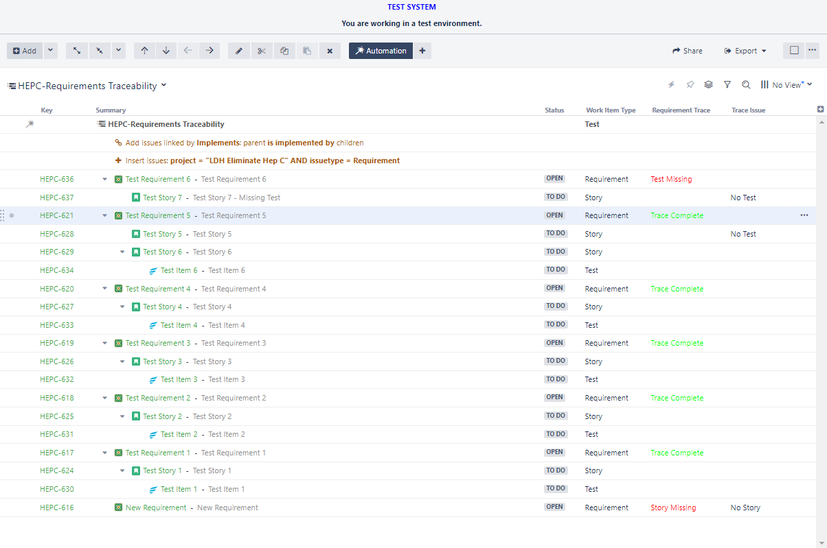 Solved: S-JQL formula for finding issues with missing link...