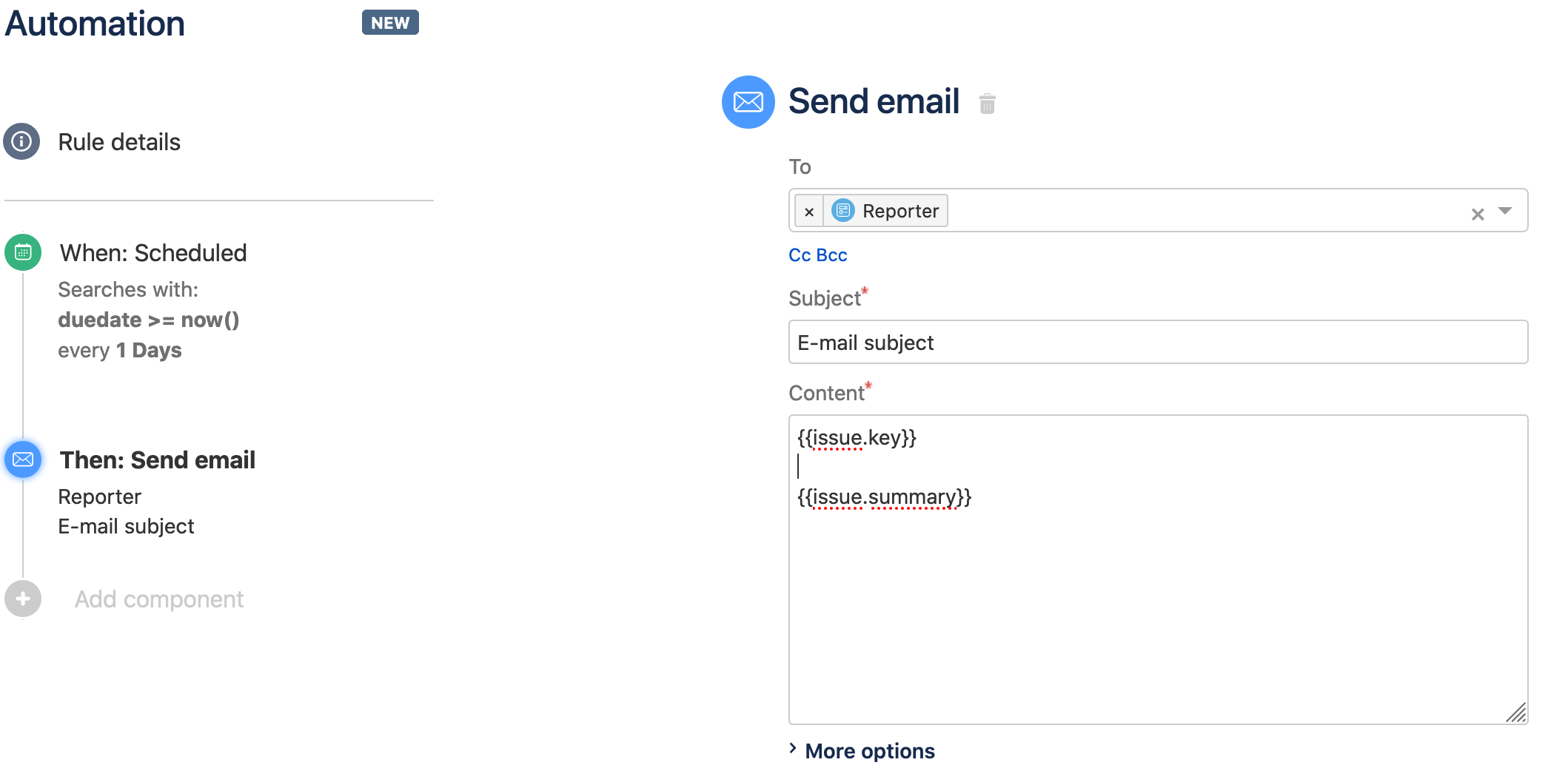 how to set notification email daily before due dat...