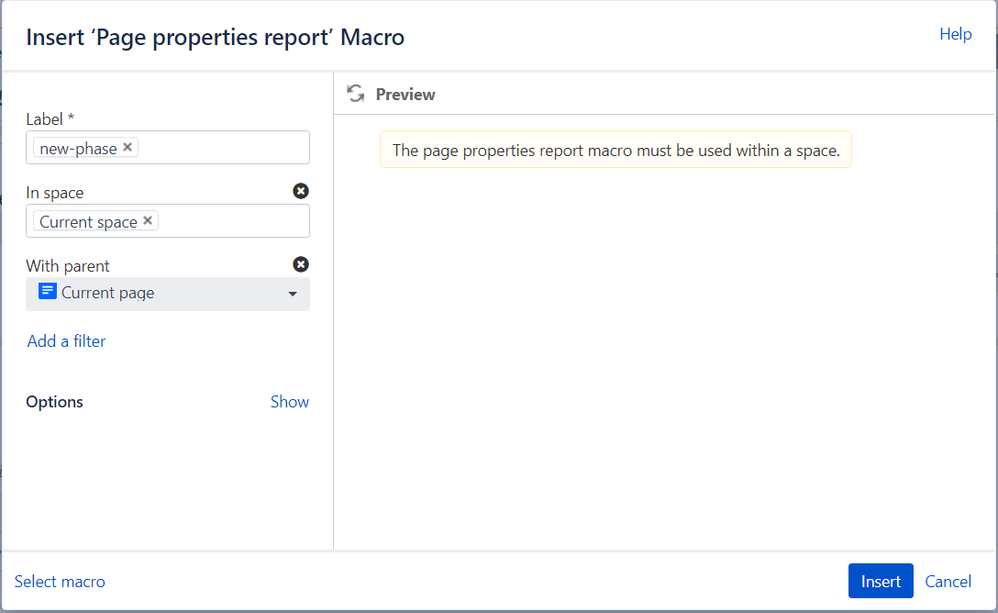 page properties report not working page properties report not working
