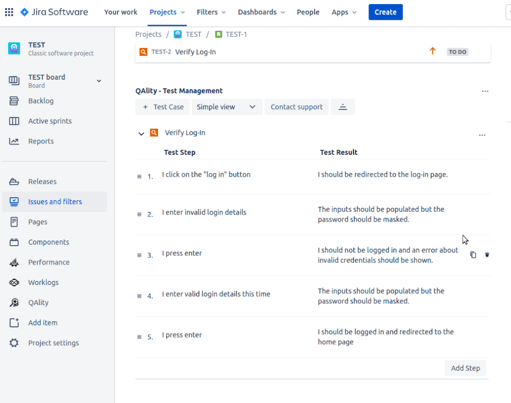 How to create test cases with QAlity - Test Management for Jira - SolDevelo