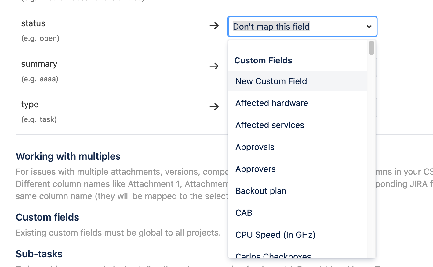 Solved Csv Import Status Field