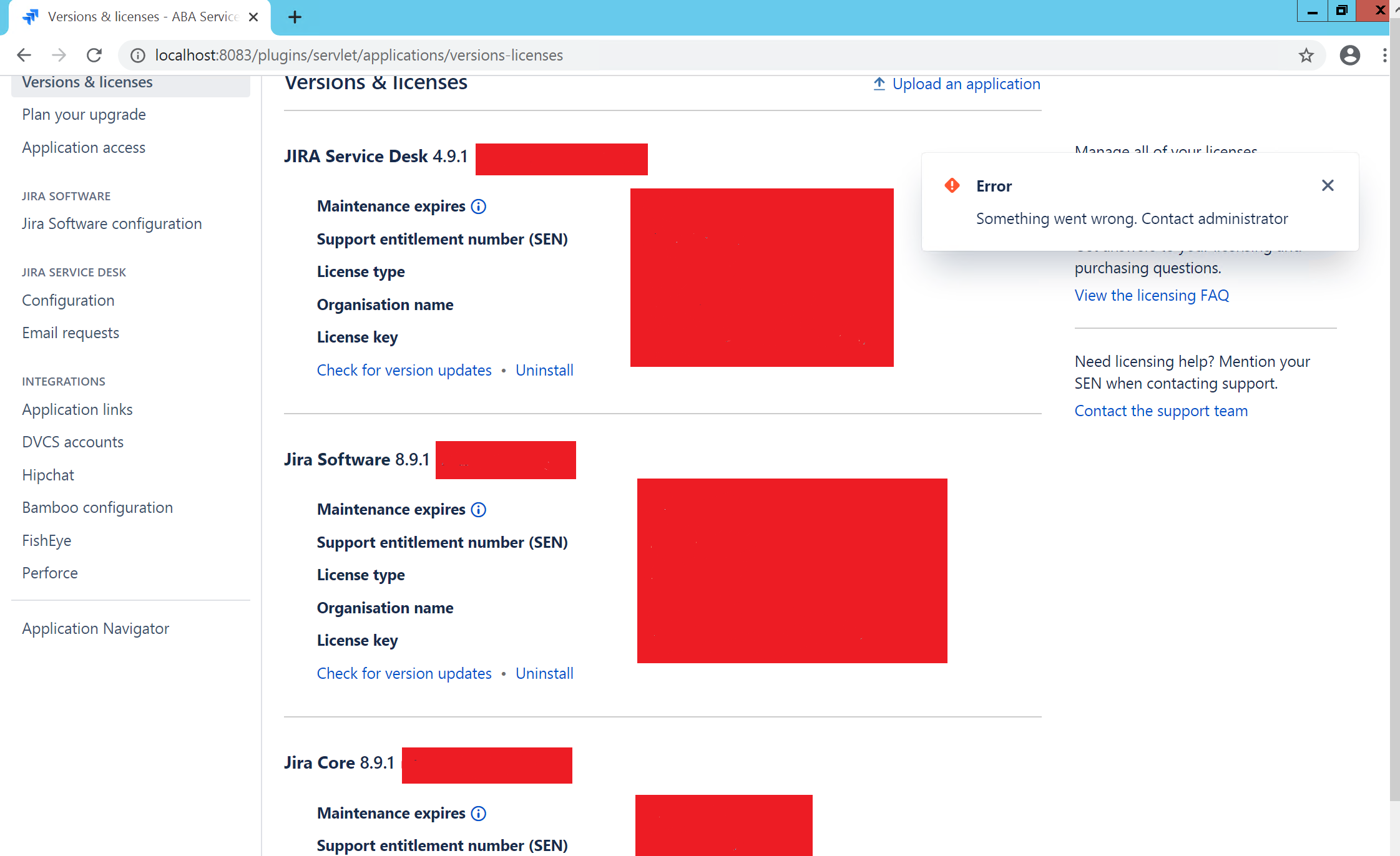 Error After Upgrade Jira 713 891 