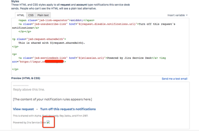 How do you embed an image to an notification email...
