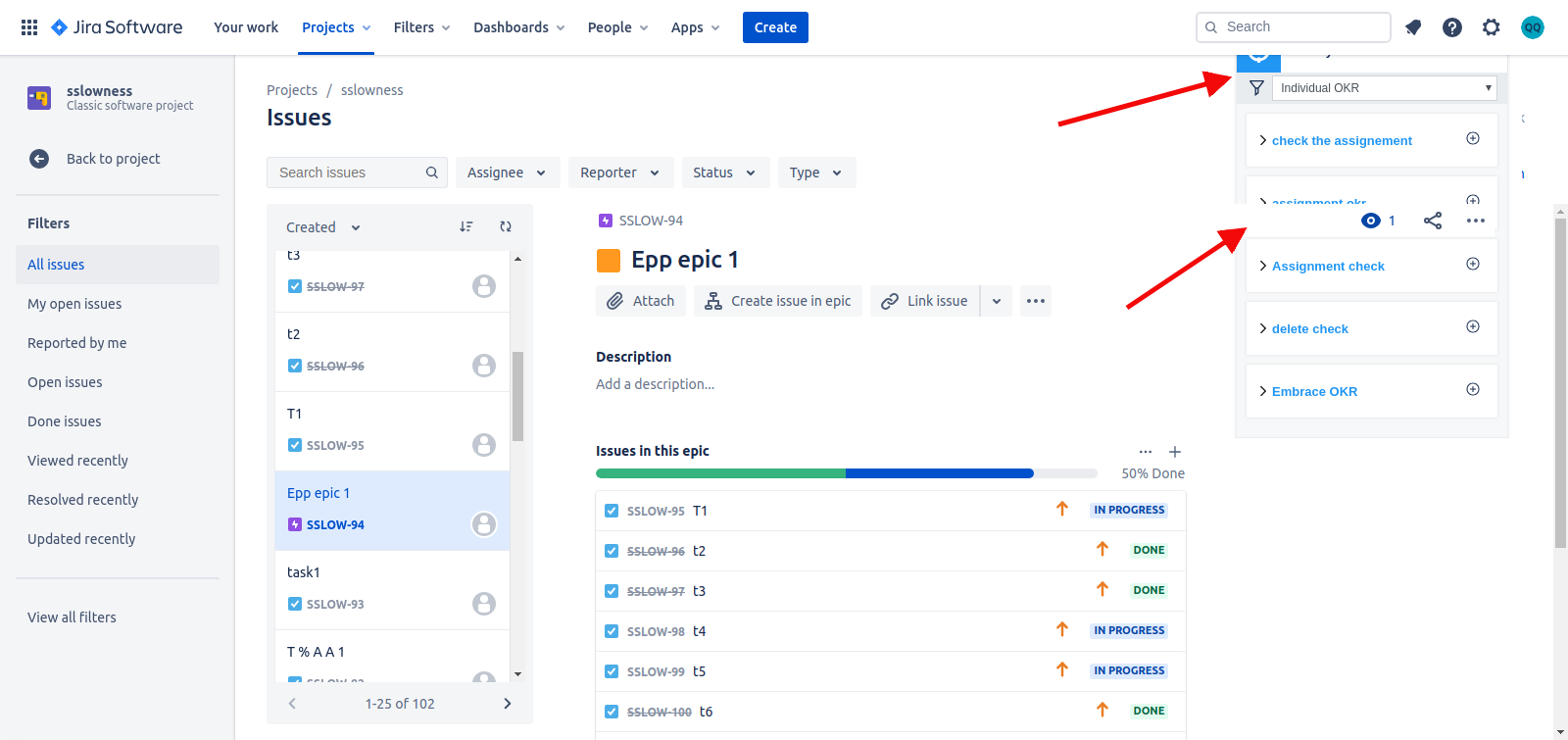 Jira issue pannel overlapping on iframe