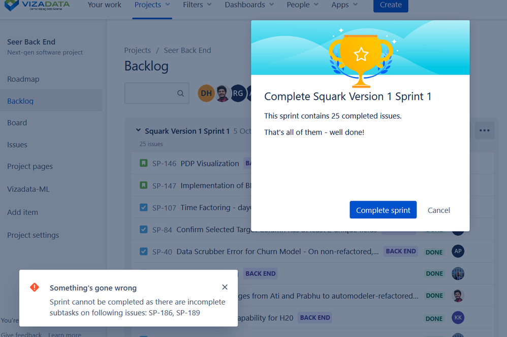 Solved: Closing a Sprint