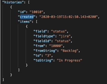 How to write a JQL to see the history (dates) of a...