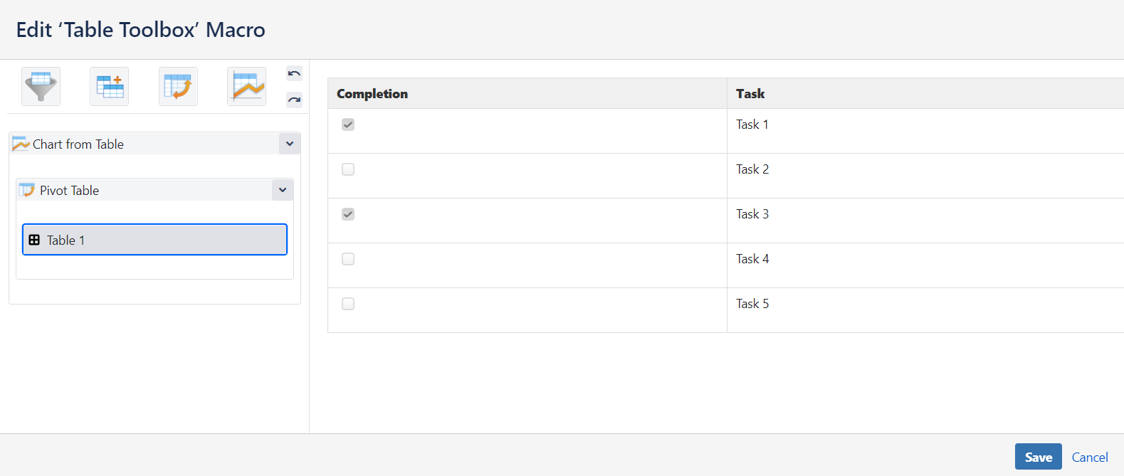 Percent complete for Confluence task list?