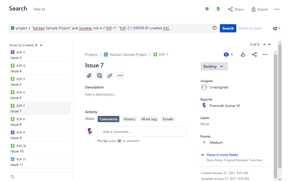 Solved: Kanban board with filter query to exclude epic sho...