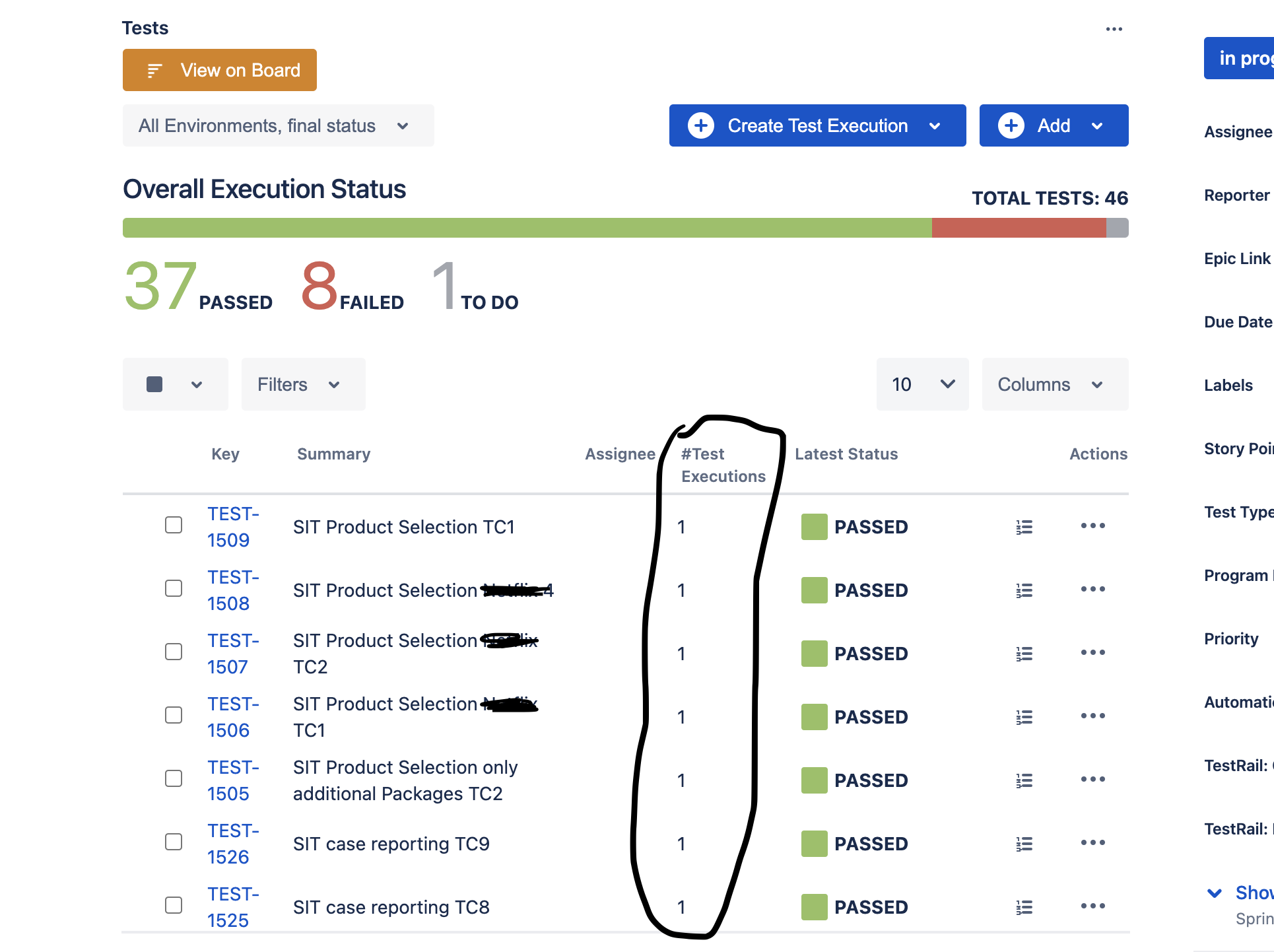 Solved XRay Test Execution Not Keeping History