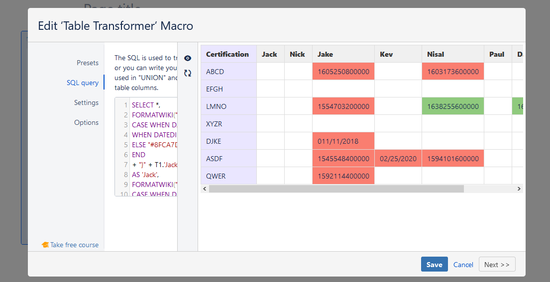 Solved Conditional Formatting For Confluence Tables