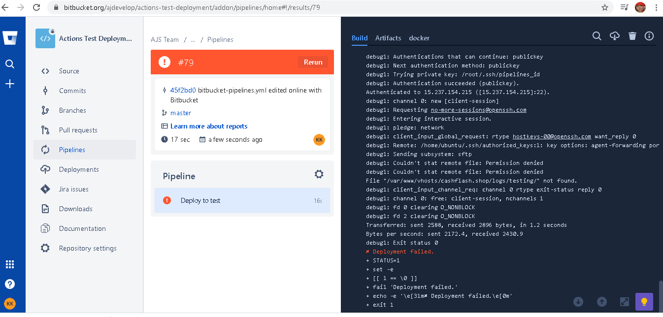 Deploy Bitbucket Files To Remote Server By Ssh Key 