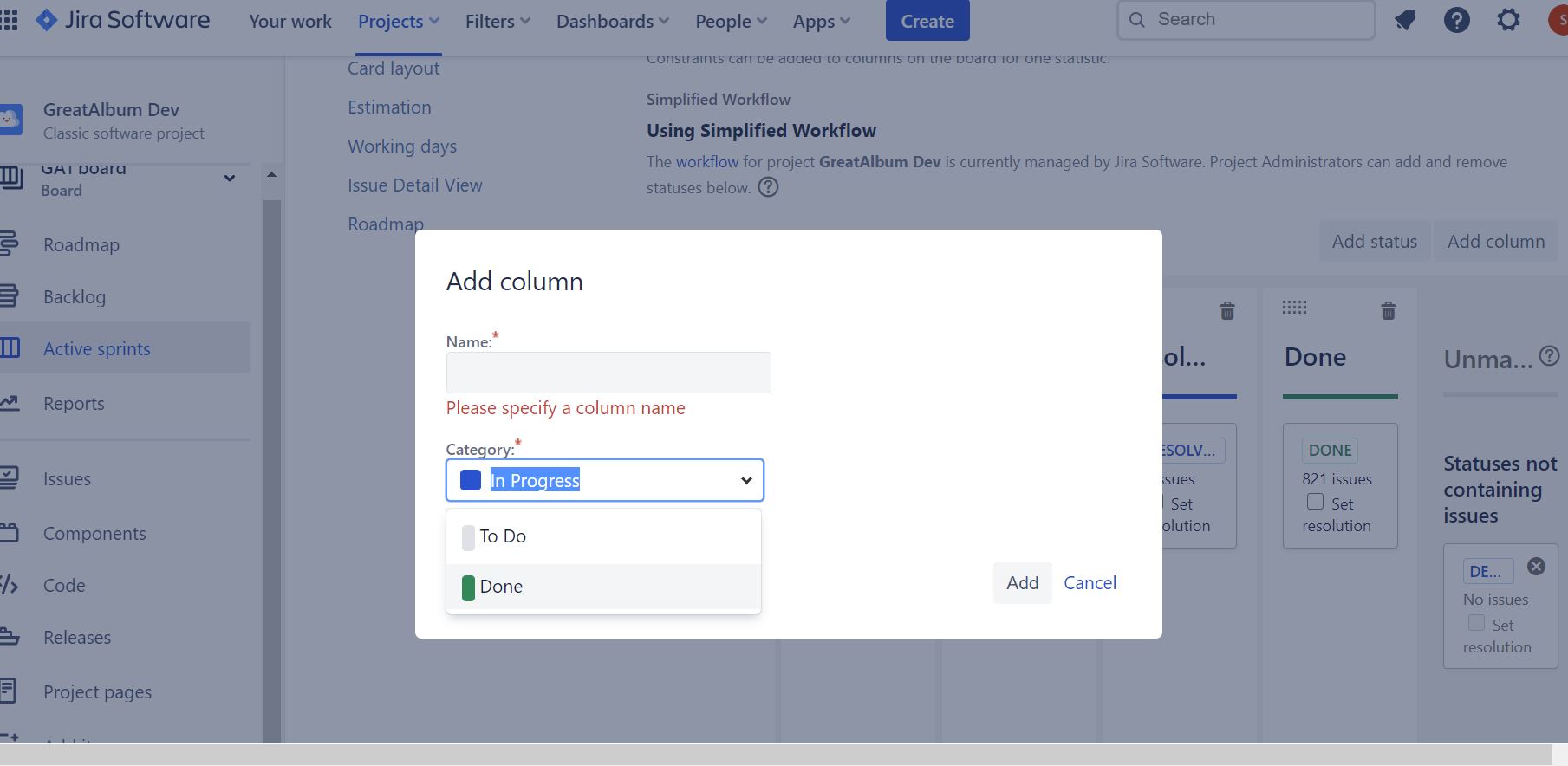 Solved How To Add Deploy Status Column In Active Sprint