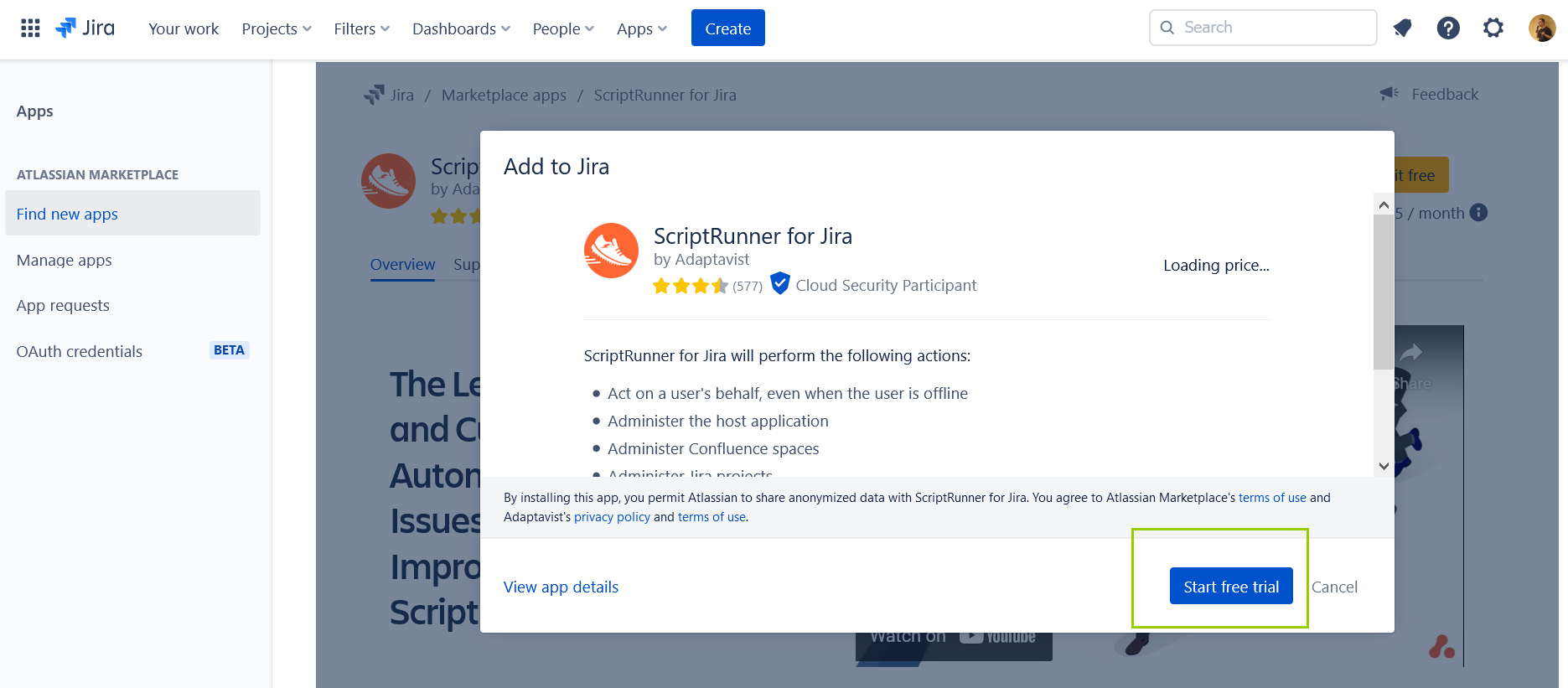 Solved Not Able To Install Add Ons In Free Jira Cloud