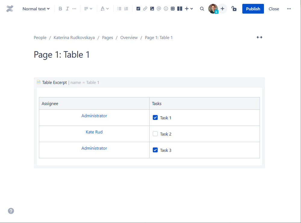 Show data in table if checkbox is checked