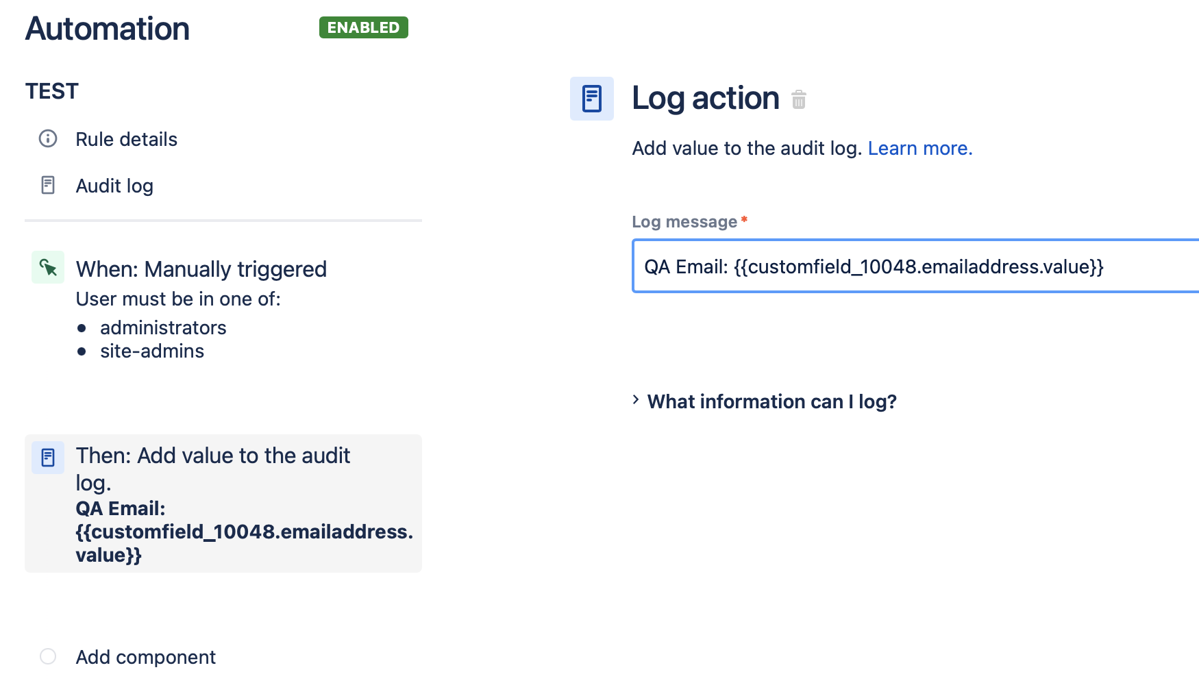Automation Cannot Access Custom User Picker Field