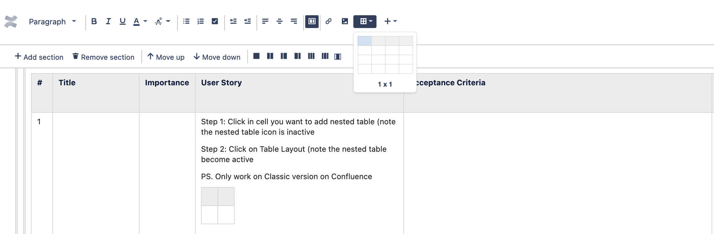 Solved: Nested tables in Confluence Solved: Nested tables in Confluence