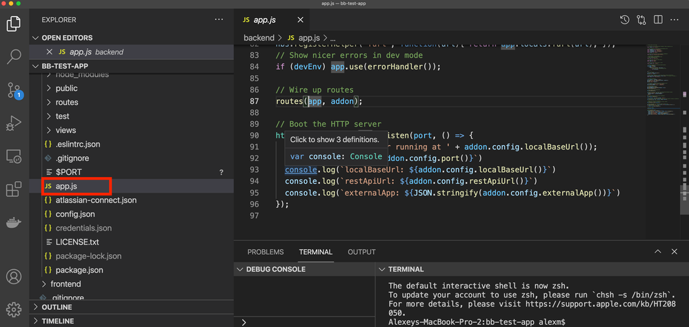 atlassian-connect-express 6: debug backend in VS c... - Atlassian Community