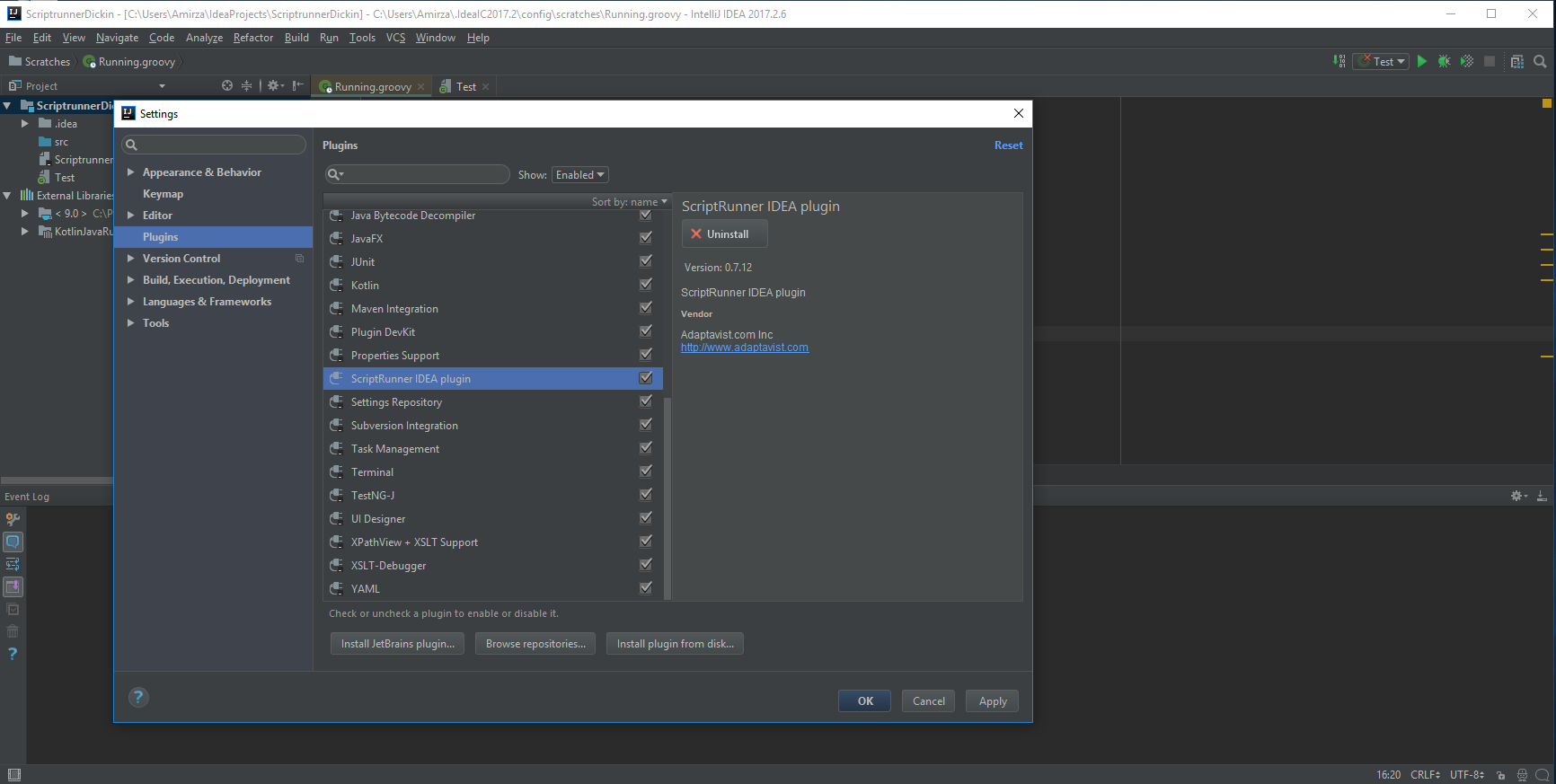 Intellij Idea Integration To Scriptrunner Script C 