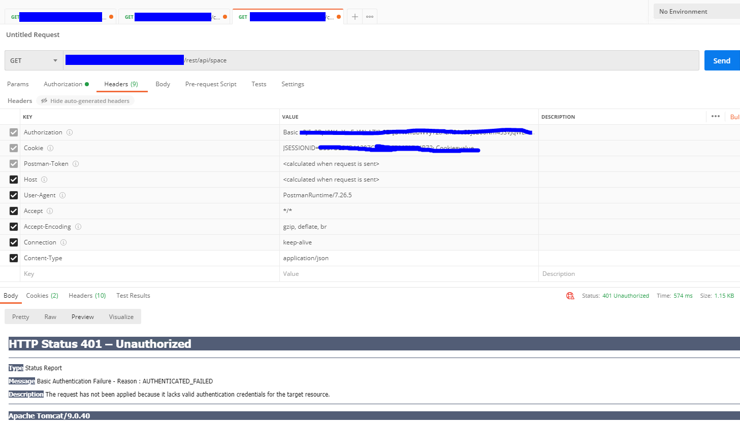 Confluence Rest Api Authentication Problem