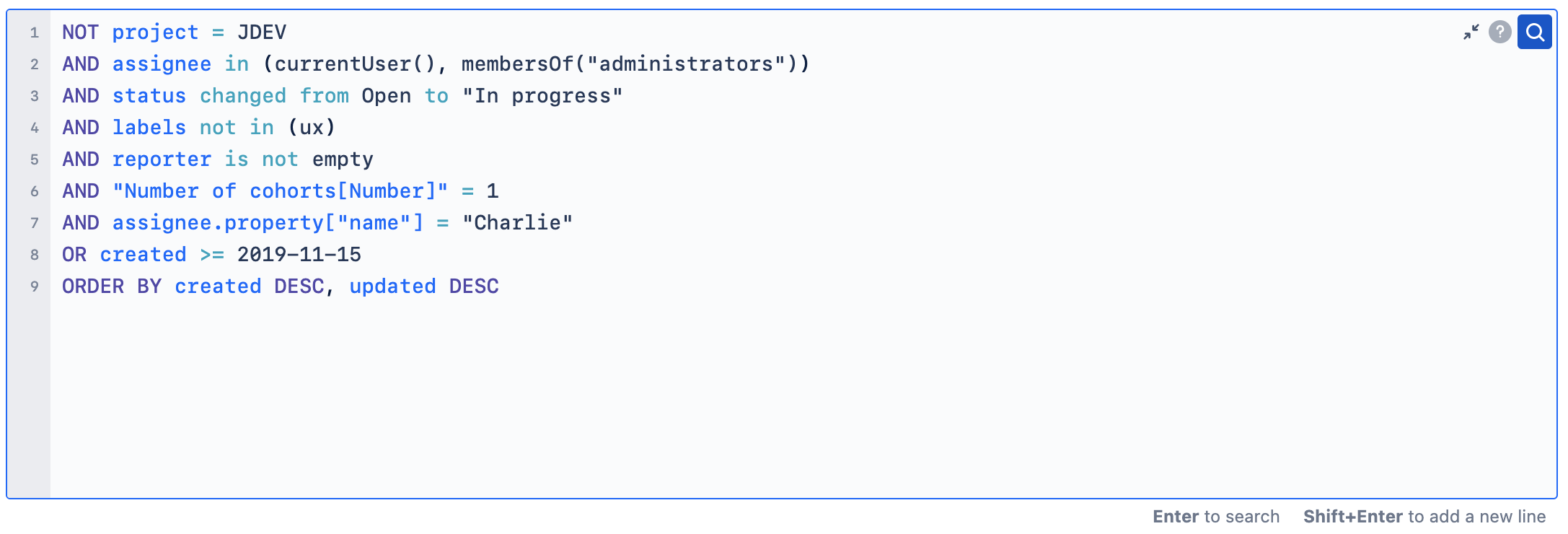 Unlock the power of search with the new JQL editor