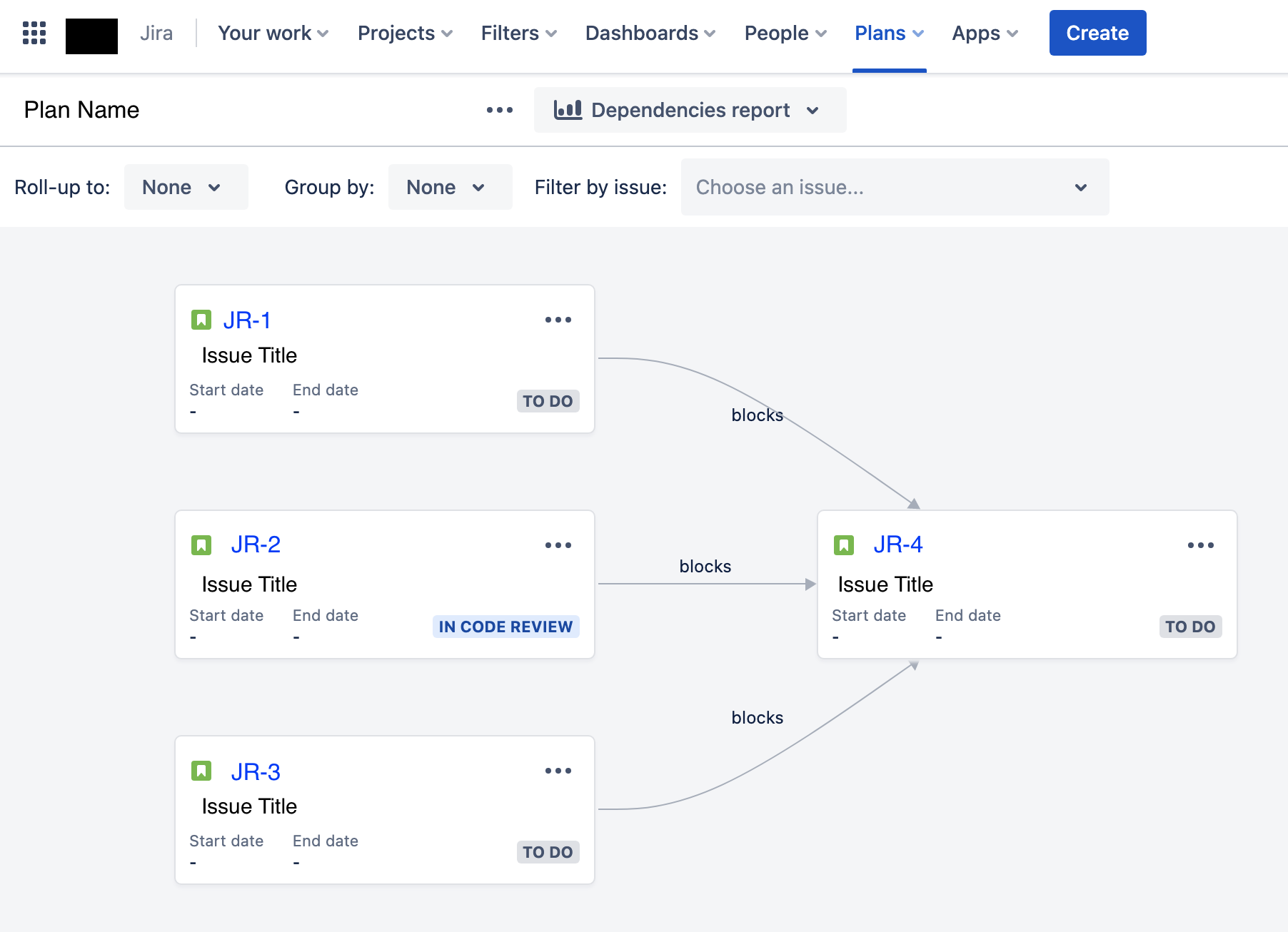 Plans -> Dependency report : Show All Issues