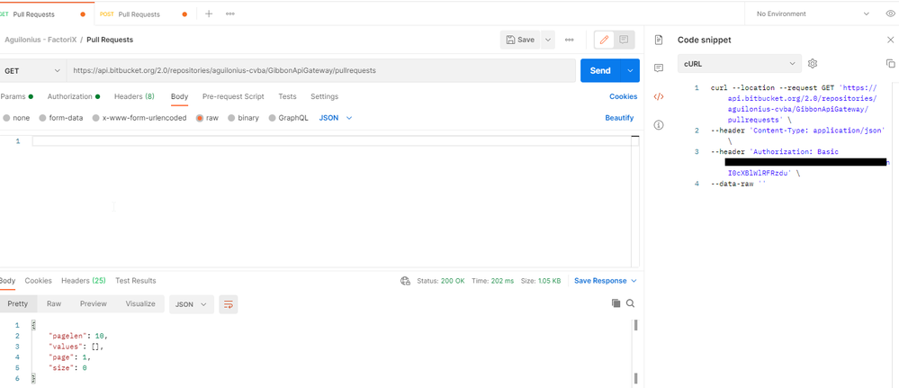 Solved: Pull request creation - bad request 400