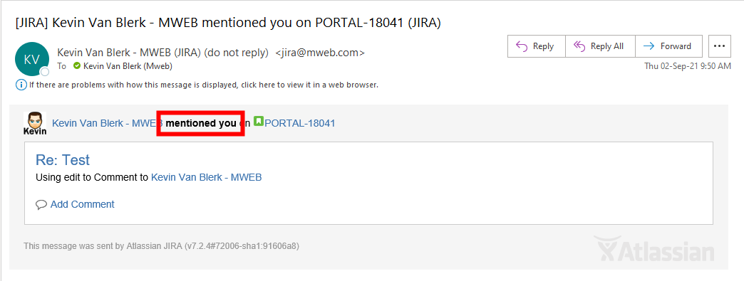 Jira Email Notifications When A User Is Tagged In