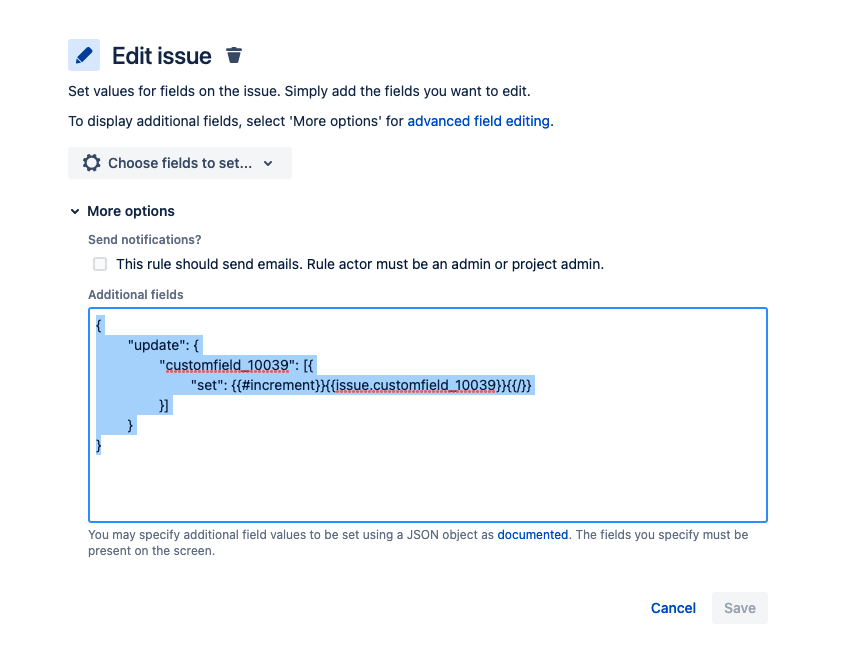 Increment Custom Field On Transition 
