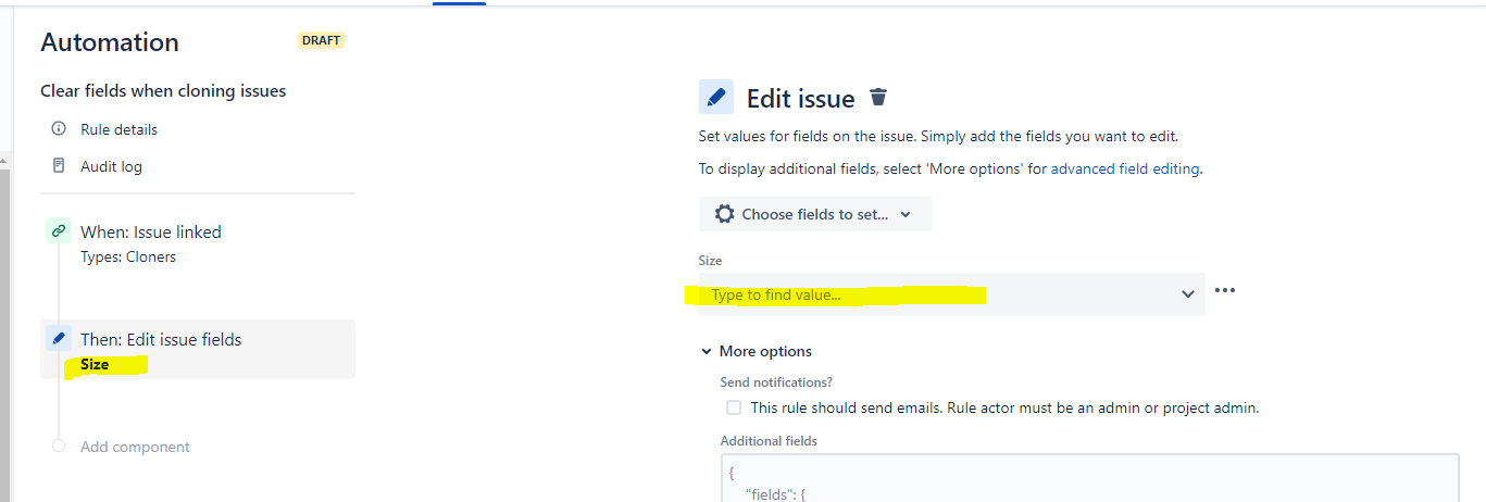 Cloning An Issue Without Cloning All Fields