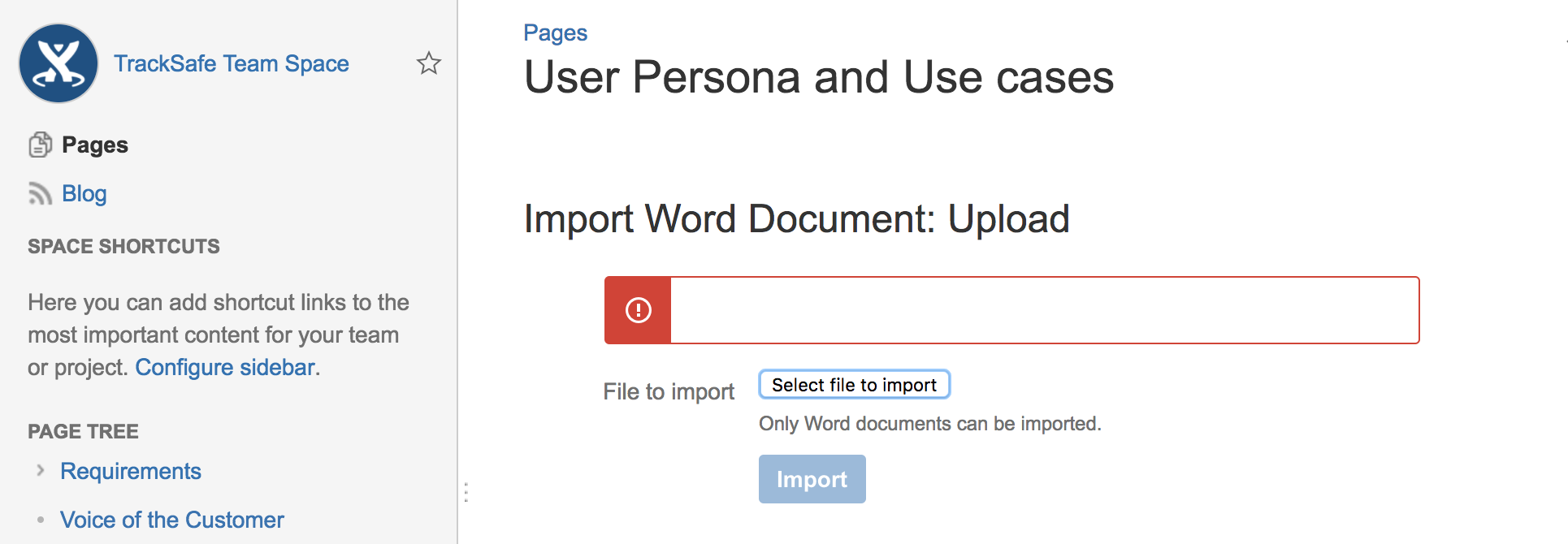 Solved: Error importing Word document Solved: Error importing Word document