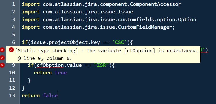Solved: Script Runner Fragments: Custom web item Condition...