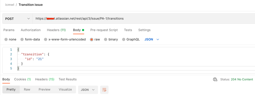 Can we update status of issue using PUT method of ...