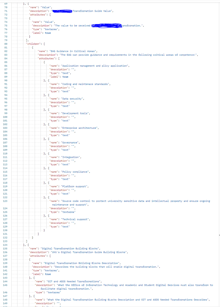 How do I use JSON to create an object type with mu...