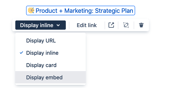 Embed a Confluence page to any product using Smart Links