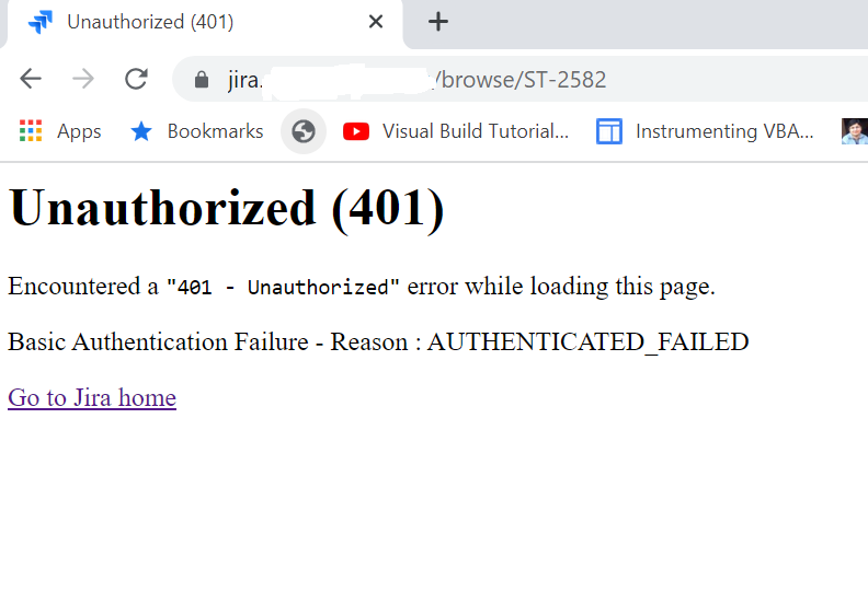 Solved Unauthorized 401 Error 