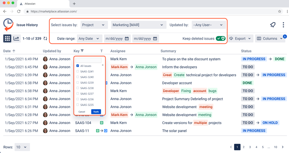 How to track status changes in Jira? - Atlassian Community