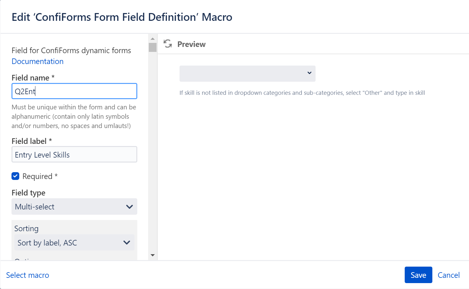 Solved How To Generate A Confiforms Macro Multi Select Li