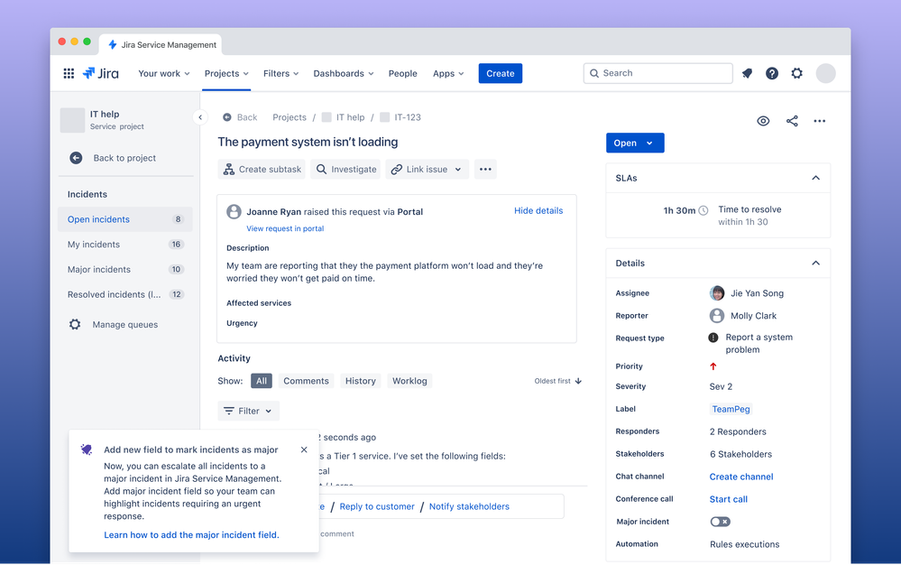 An update to incident management in Jira Service Management and Opsgenie
