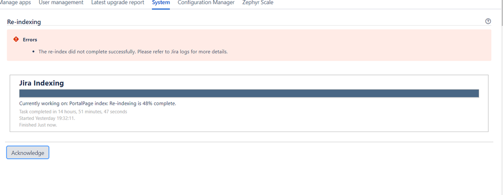 Jira Indexing 