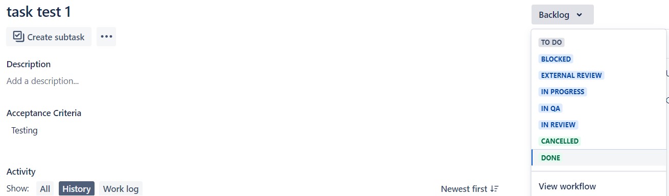 Workflow Transitions