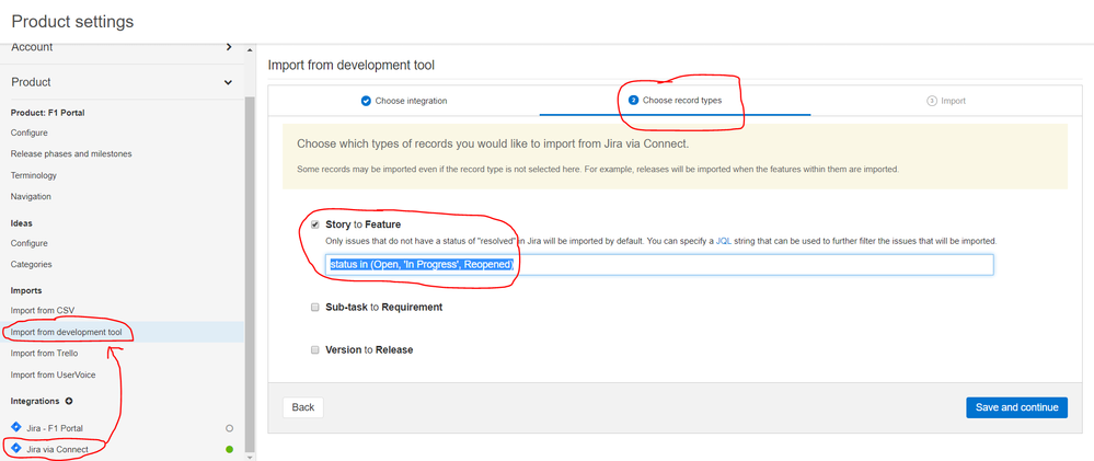 How to import JIRA Epics to Aha Features?