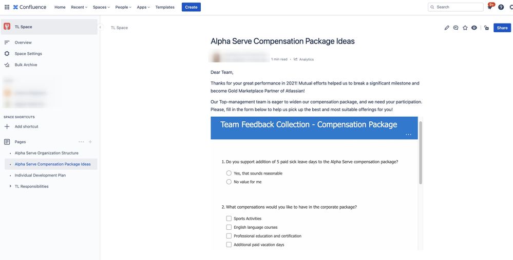 Microsoft Forms for Confluence: use cases for Confluence forms