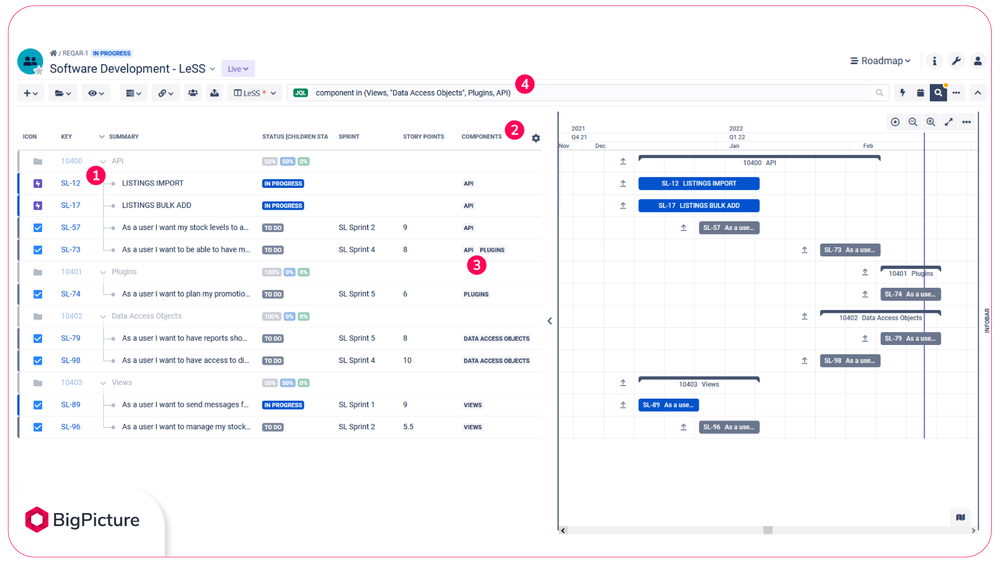 Jira Components. How BigPicture handles them? - Atlassian Community