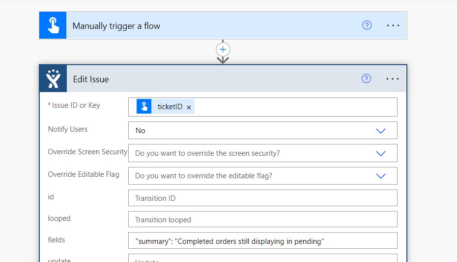 Using Power Automate to Edit Jira Issue Using Power Automate to Edit Jira Issue