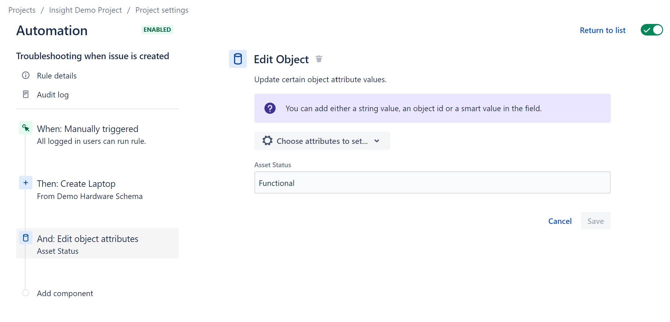 Solved How To Update An Insight Object From Jira Service