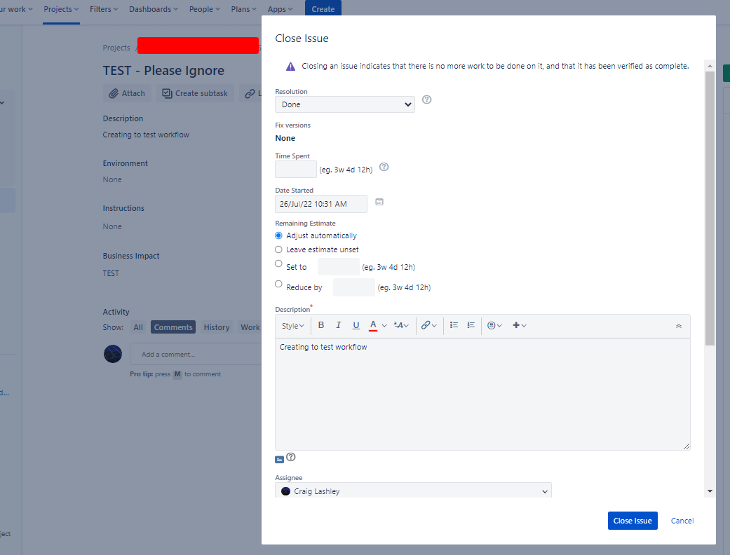 Solved: How to set a resolution screen when closing an iss...