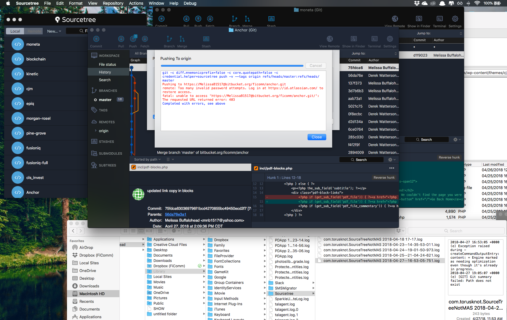 Constantly Getting Login 403 Error In Sourcetree